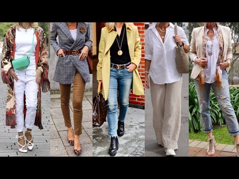 ATUENDOS MODERNOS PARA SEÑORAS DE +50AÑOS COMBINACIONES ROPA MODERNA PARA MUJERES DE 50 60 7AÑOS