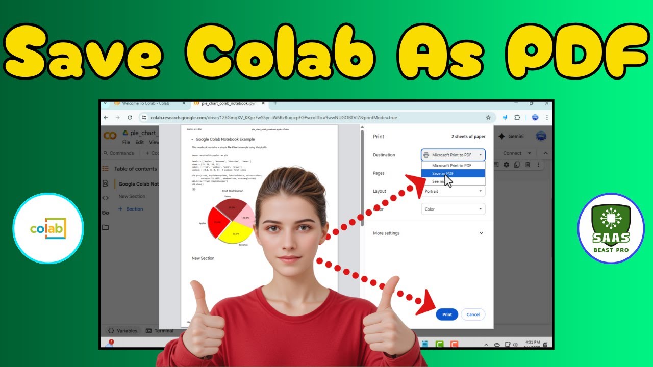 How To Save Google Colab As PDF | Complete Step-by-Step Guide (2025)