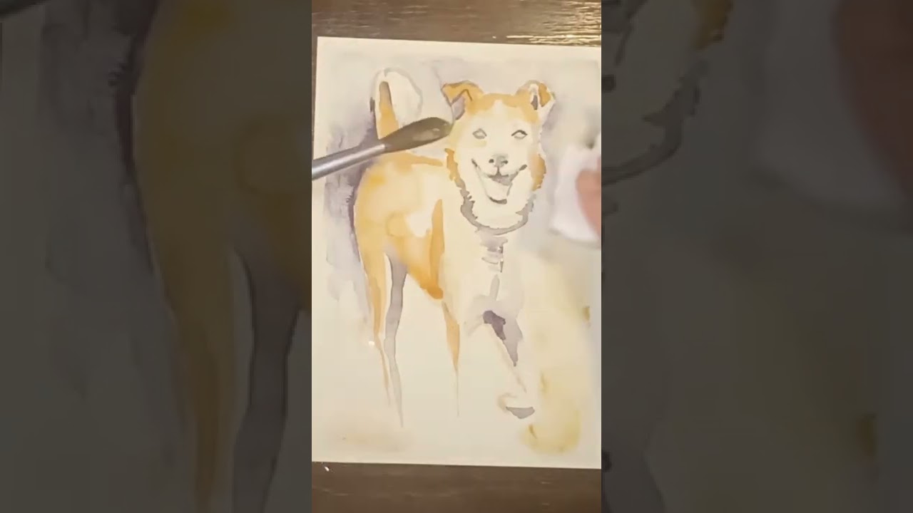 SKETCHES I Happy Doggo I Draw with me #30 #dog #doglovers #doggo #sketch #watercolors