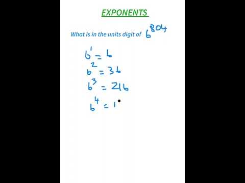 Exponents| trick to find the power of any number| Find the value of 6^804| #mathtrick