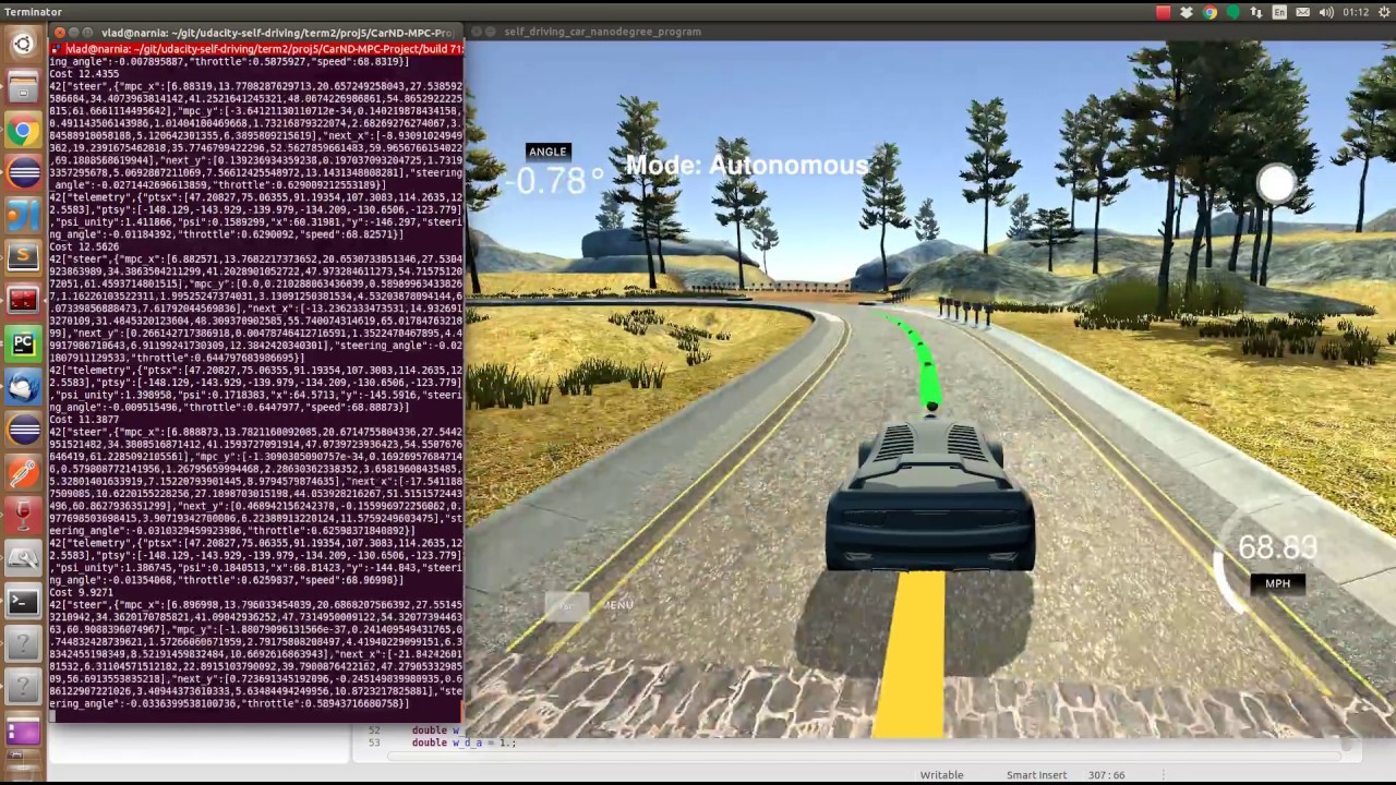 Udacity Self Driving Car Model Predictive Control Project