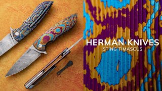 Buy FOLDING KNIFE STING 19 TIMASCUS DAMASTEEL HERMAN