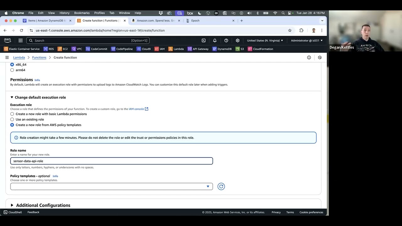 Lambda plus DynamoDB plus API Gateway (a microservice)