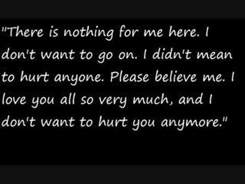 Teen Suicide Letter - RED - pieces