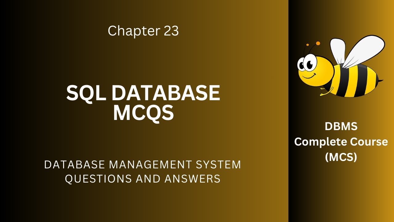 SQL Database MCQs Questions & Answers | SQL Database Notes PDF | Class 9–12 | Ch 23 MCQs | DBMS App
