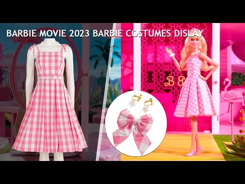 Barbie Movie 2023 Barbie Pink Dress Cosplay Costumes Display