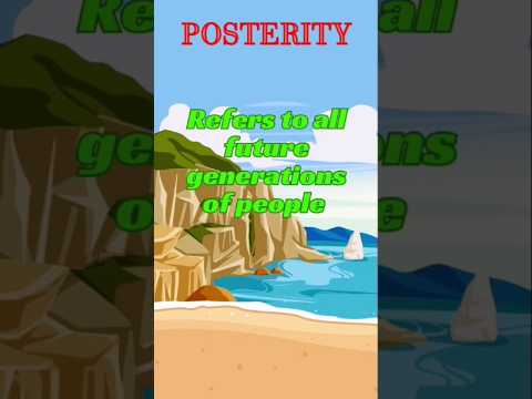 Word of the day /day12/posterity/ English meaning with example #shortvideo#ytshort