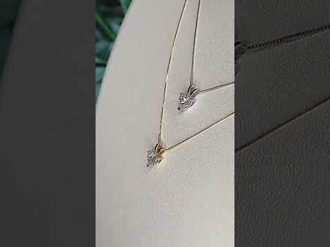 Heart Diamond Pendant Necklaces 14k #shorts #jewelry