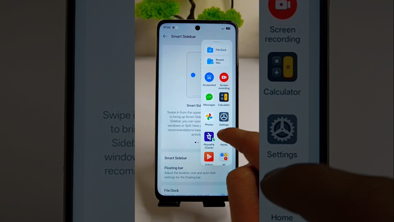 How to enable smart sidebar in Realme || Realme sidebar setting