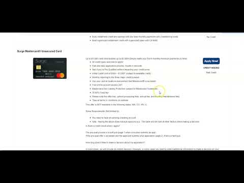 Surge Mastercard Unsecured Card Review 2024 Best Card for Building Credit