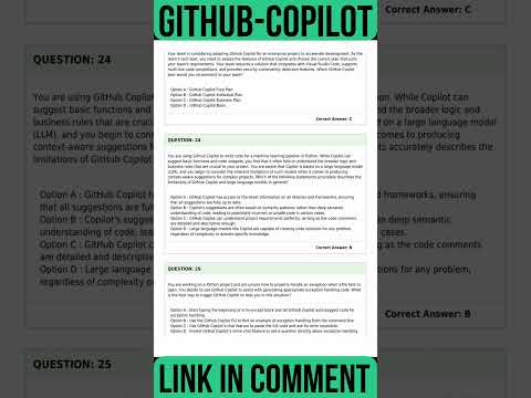 GitHub-Copilot Exam Dumps Free | GitHub Copilot certification Exam #GitHub