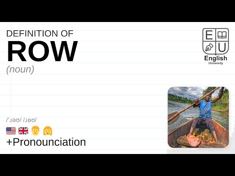 ROW meaning, definition & pronunciation | What is ROW? | How to say ROW