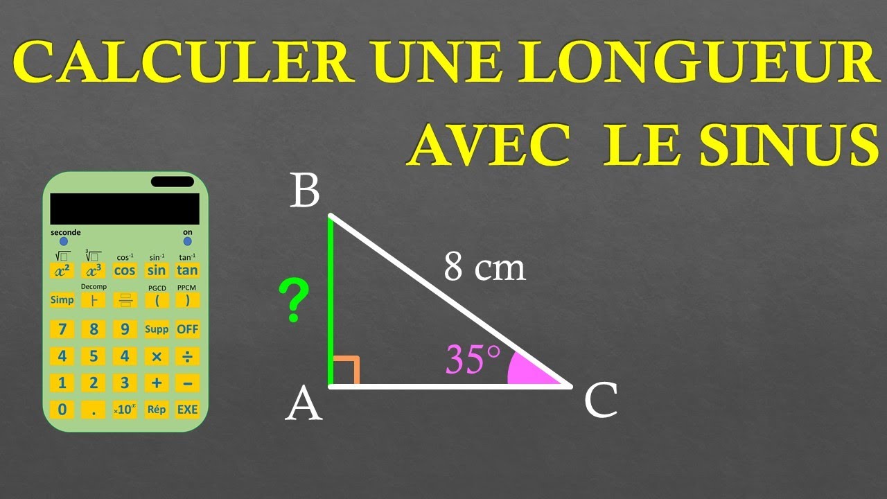 3rd Calculate a length with the sine