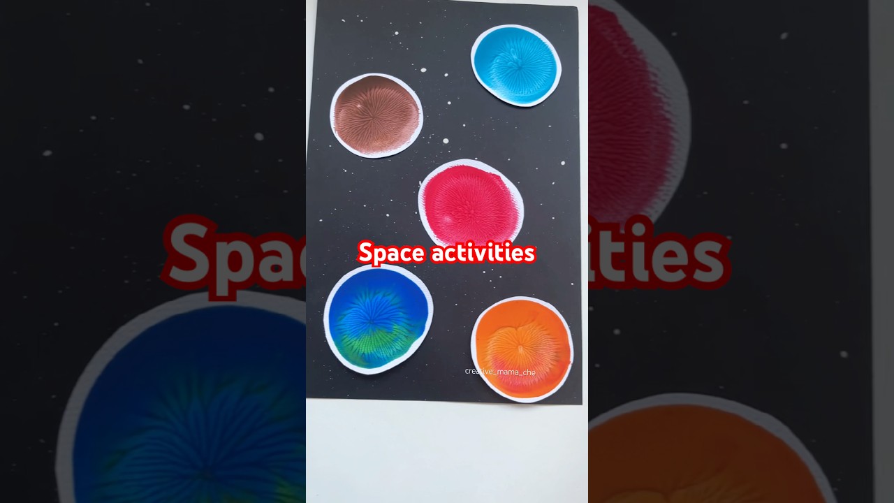 2 Simple paint ideas - Space activities for kids 🚀 🪐 🌎