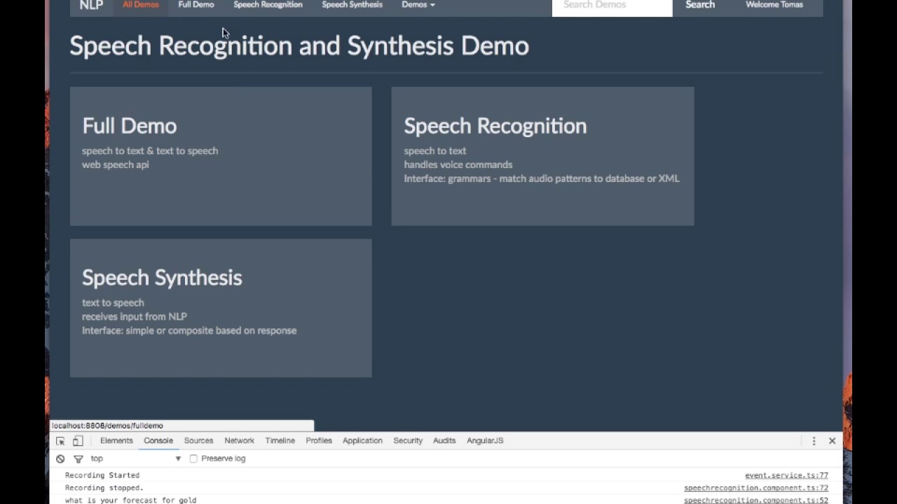 Web Speech using Angular 2