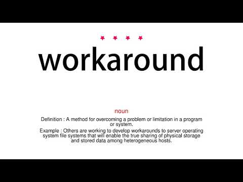 How to pronounce workaround - Vocab Today