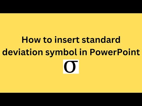 How to insert standard deviation symbol in PowerPoint