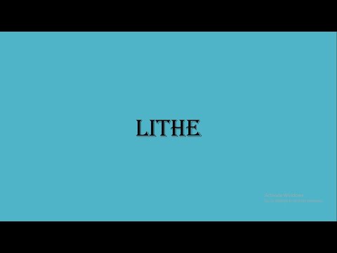 Lithe meaning