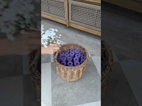 DIY floral decor! This pool noodle hack is such a game changer! #shorts #short #ashmariesavage