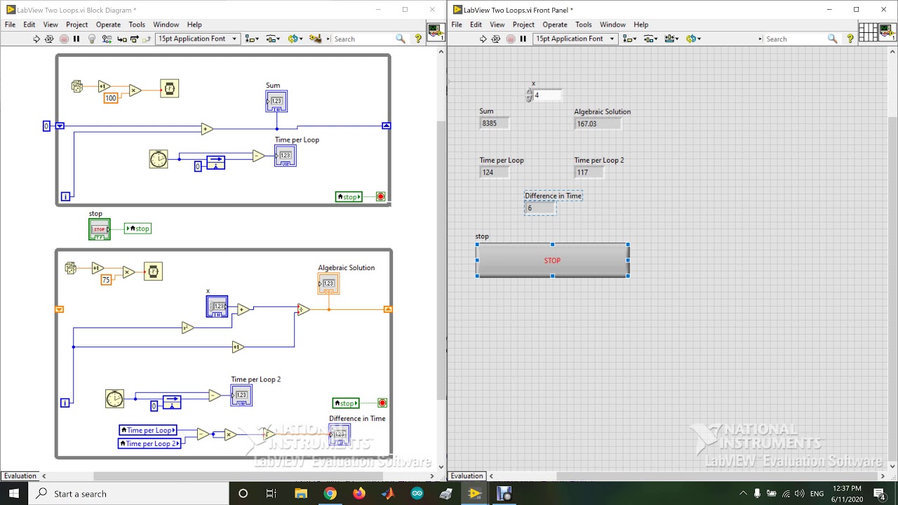 LabView Two Loops