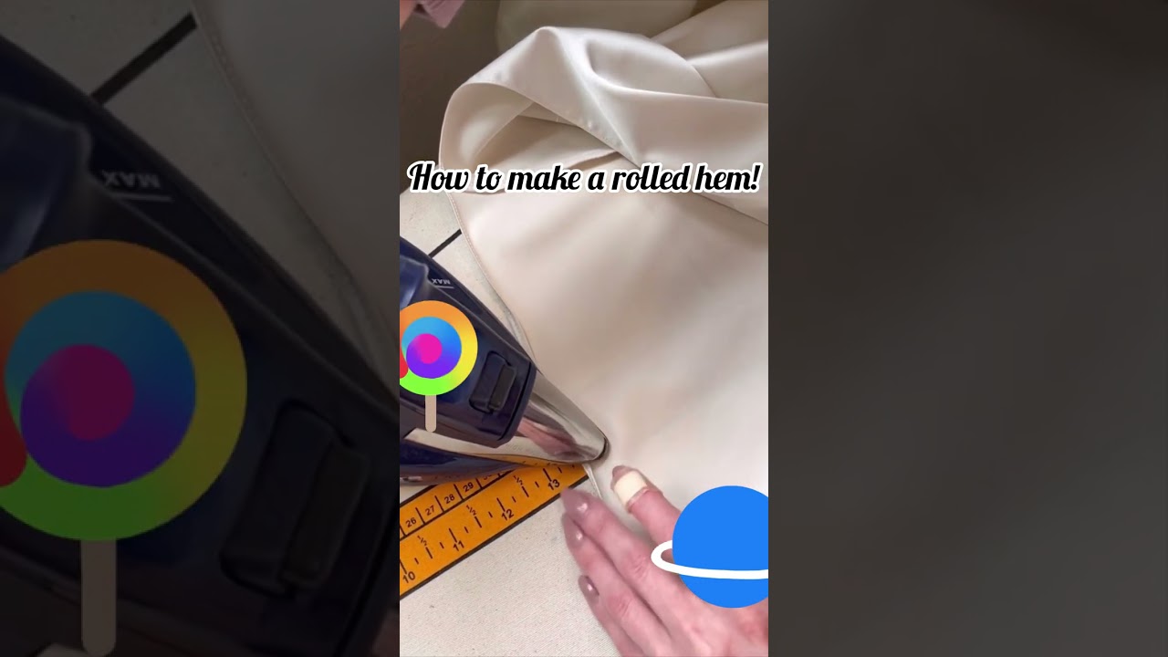 How to sew a rolled hem on a satin dress