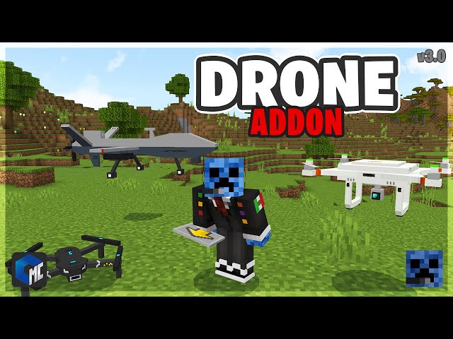 Drone Addon (MINECRAFT BEDROCK) Minecraft Mod