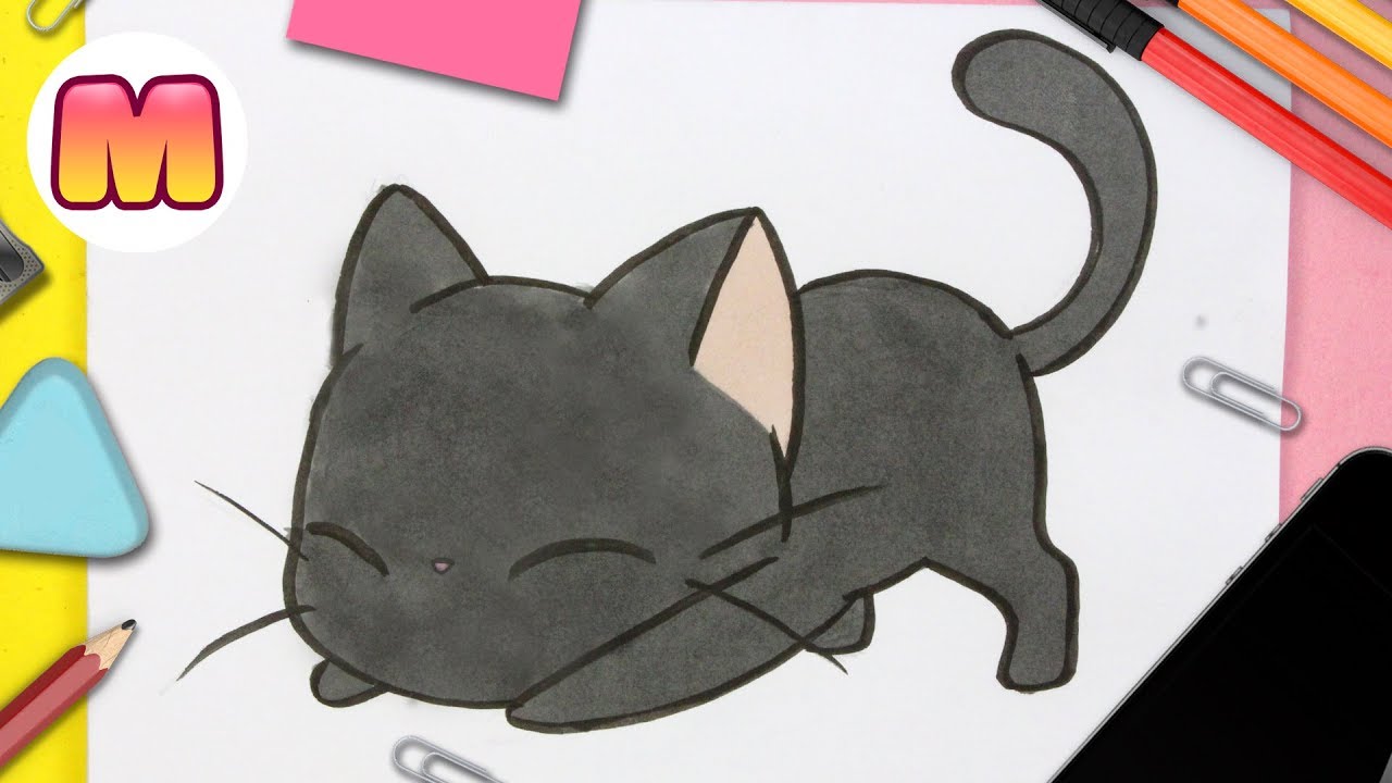 HOW TO DRAW A KAWAII CAT - Easy Kawaii Drawings - Learn to Draw Kawaii Animals