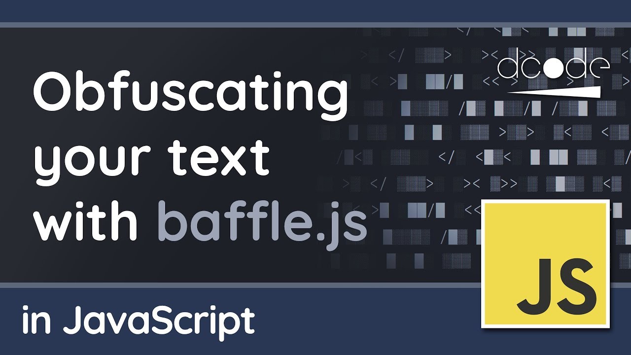 Text obfuscation on websites using JavaScript & baffle.js