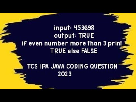 ipa java coding question | tcs ipd java coding solution 1 ipa 2023 | repeated ipa java coding | #tcs