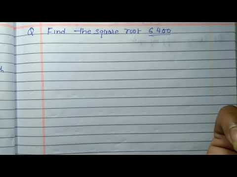 Find the square root of the following number | Square root of 6400 is