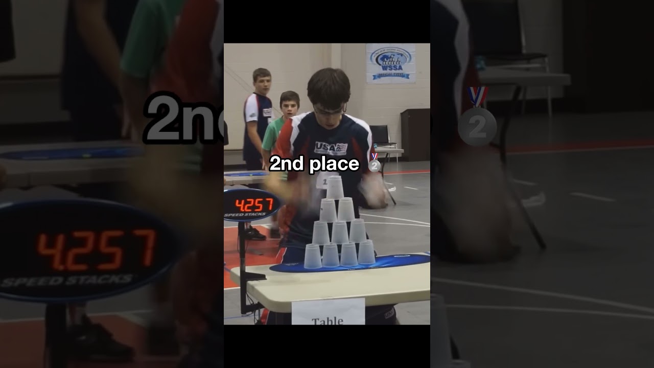 How is 1st so fast? 🤯 #cupstacking #olympics #sports