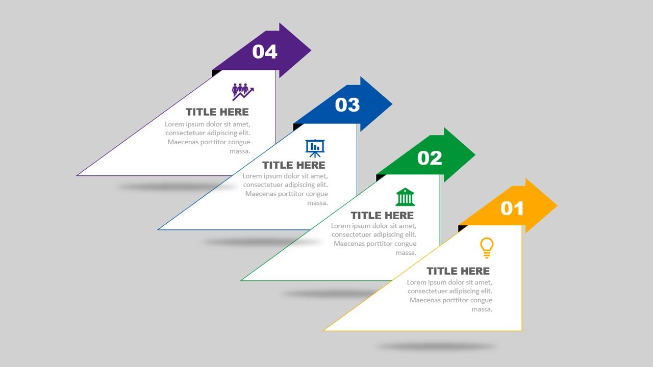 4 Steps Infographic Slide in PowerPoint