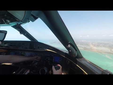 Global 6000 landing in Nassau, Bahamas. (MYNN)