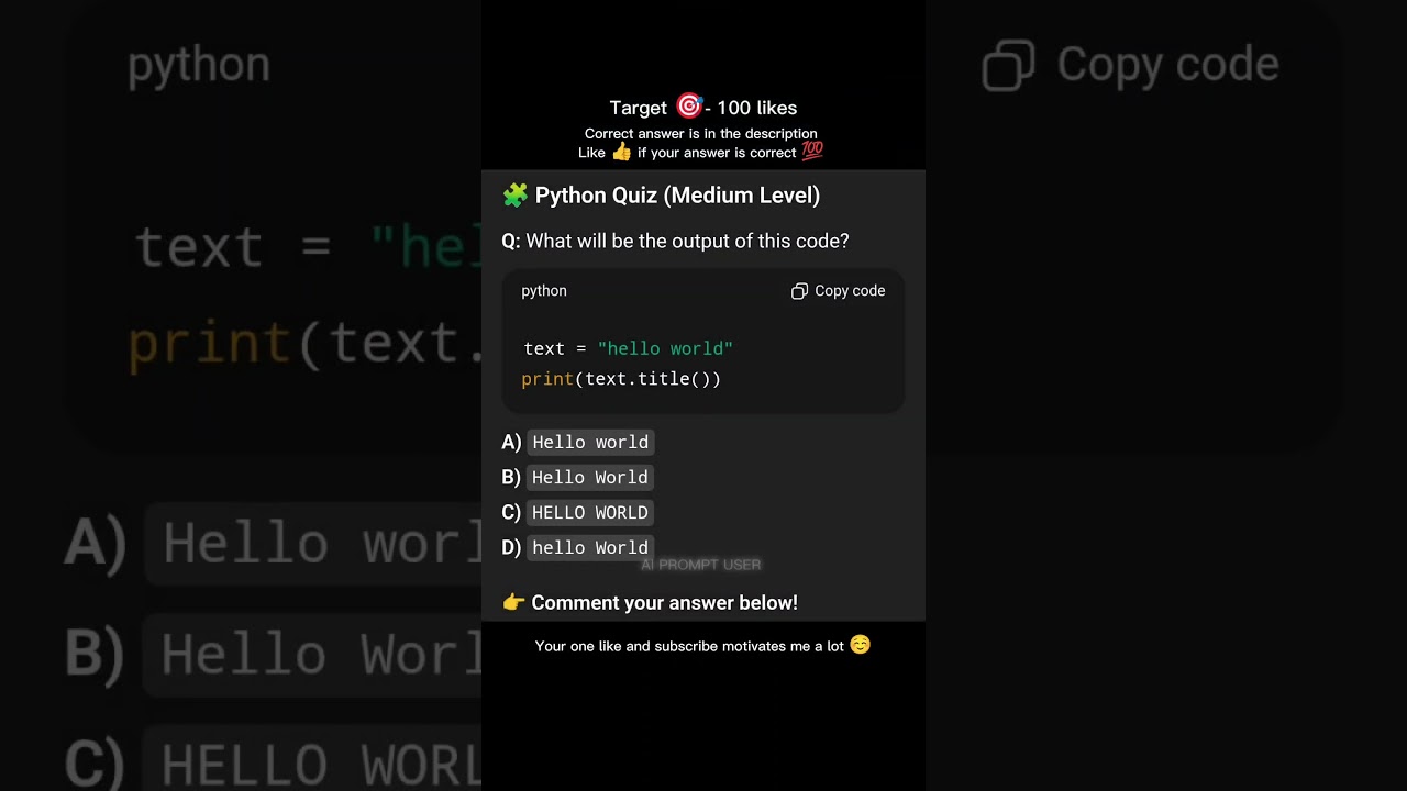 Collecting Programmers day-34 (71/100) #python #java #coding #aipromptuser