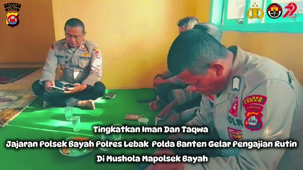 Tingkatkan Iman Dan ketaqwaan Jajaran Polsek Bayah Polres Lebak Polda Banten Laksanakan Pengajian