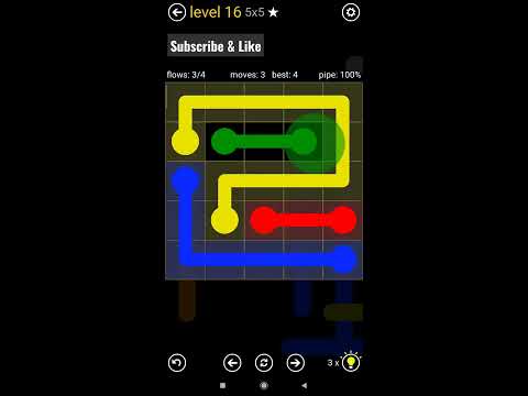 Flow Free || Classic Pack || 5x5 || Level 16 Gameplay