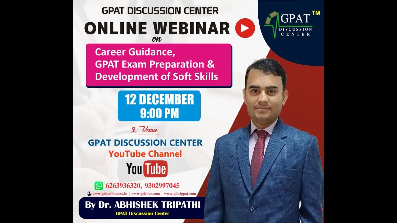 ONLINE WEBINAR ON CAREER GUIDANCE AND GPAT-2023 EXAM PREPARATION