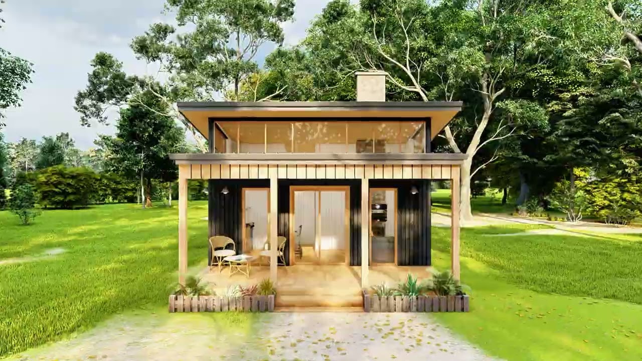 This 20x20 Tiny Home Feels Huge – Modern Rustic Design You’ll Love!😍