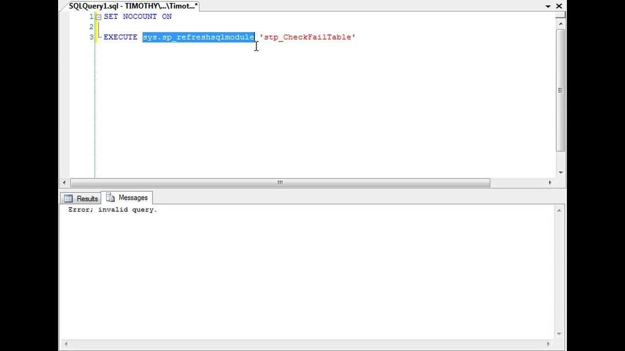 TSQL: How To Use A Try-Catch