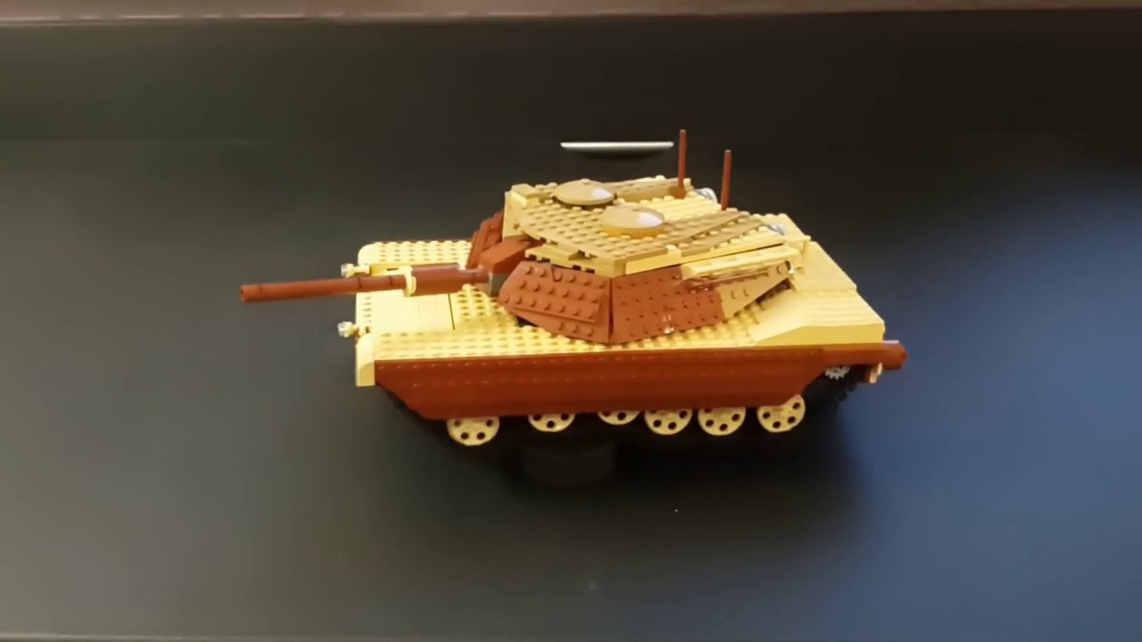 Lego power functions Abrams tank model and assembling instruction