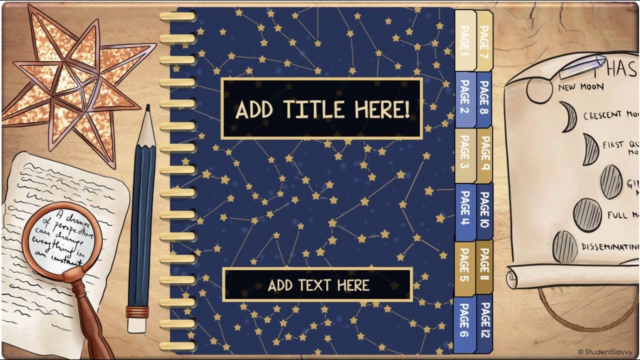 Digital Interactive Notebook  Template Covers (Preview)