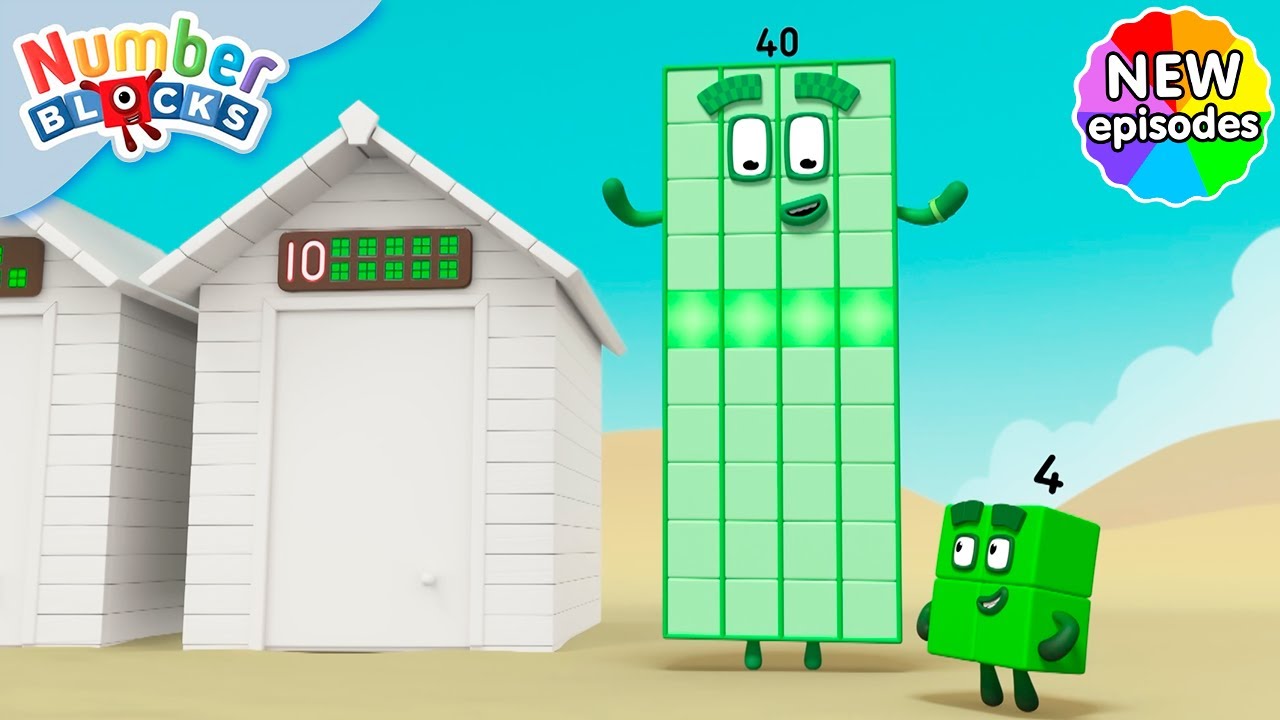 Friendly Fours’ Beach Day | S7 E2 | Learn Times Tables | @Numberblocks - Full Episode