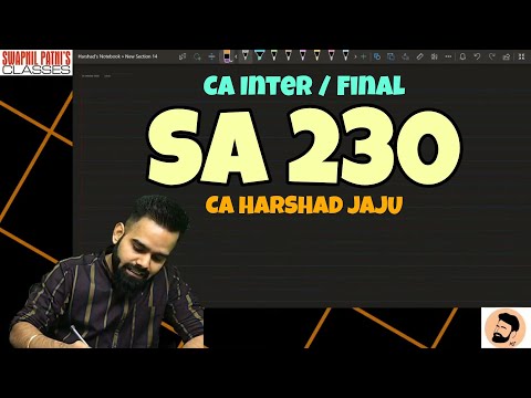 SA 230 || AUDIT DOCUMENTATION || STANDARD ON AUDITING 230 || CA INTER/FINAL || CA HARSHAD JAJU