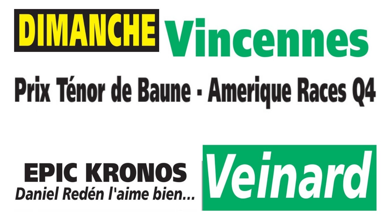 LE VEINARD AVEC COURSES PRIX TÉNOR DE BAUNE AMÉRIQUE RACE Q4 DU DIMANCHE 21.12.2025