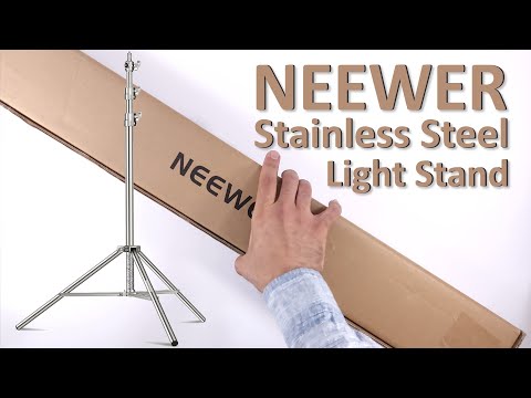 Unboxing NEEWER Stainless Steel Spring Cushioned Heavy Duty Photography Light Stand