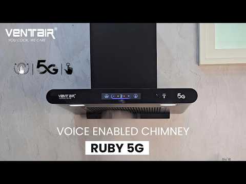 Ventair Chimney Ruby 5G 60 Voice Enabled T Shaped 60 cm | Filterless ...