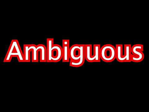Ambiguous-Definition