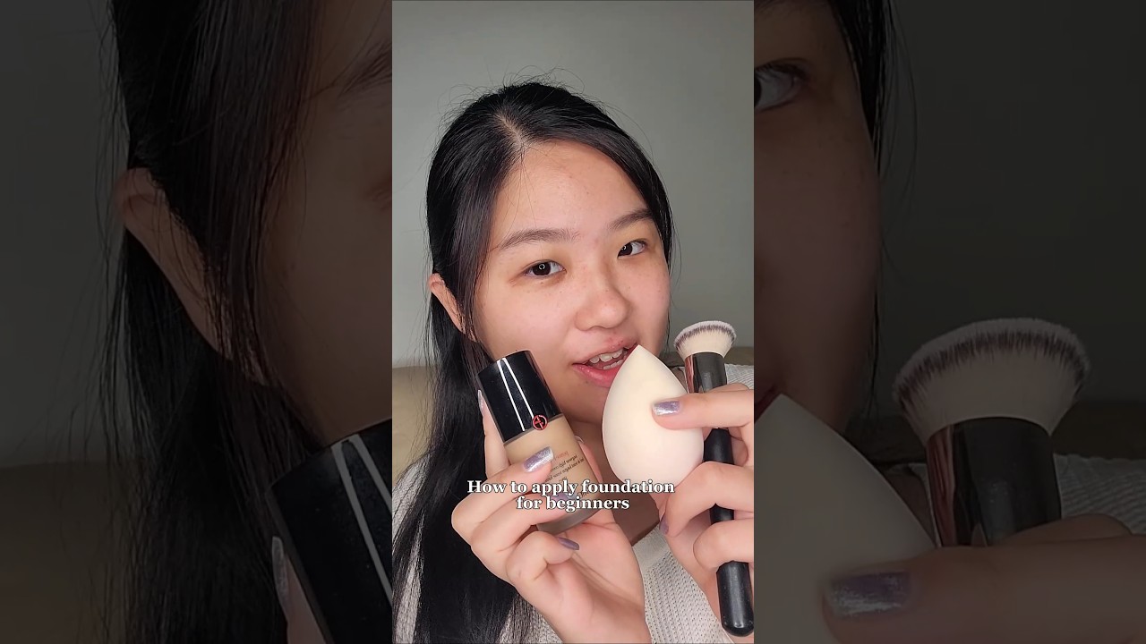 How to apply foundation for beginners! #makeuptips