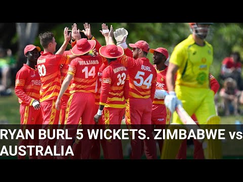 Zimbabwe won by 3 wickets against Australia.Ryan Burl 5 wickets. Australia vs Zimbabwe 3rd ODI Live.
