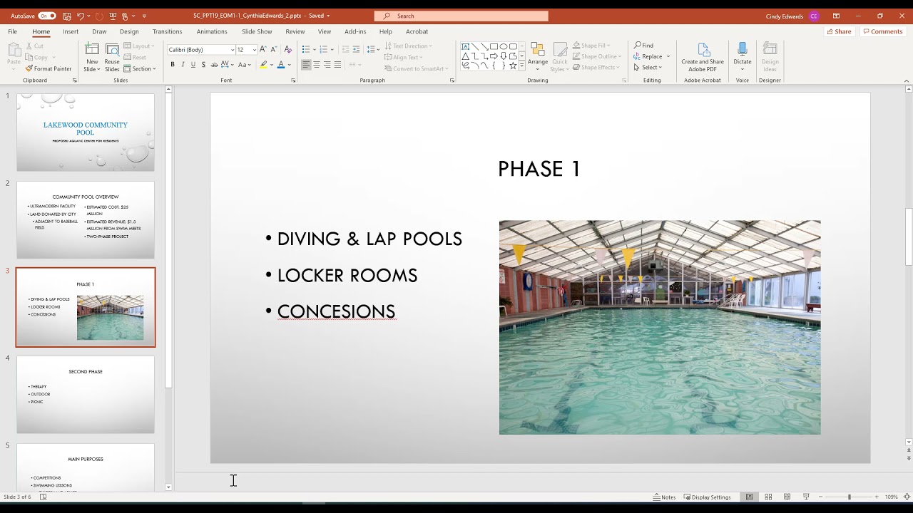 PowerPoint 2019 Cengage/SAM Module 1 End of Module Project 1